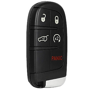 OCPTY 1 PCS Flip Key Entry Remote Control uncut Key Fob(Shell Case) Replacement for Jeep for Compass for Trackhawk for Renegade for Fiat 500L for Smart Keyless Entry Remote Key Fob (M3N-40821302)