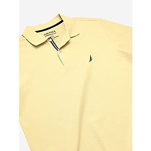 Nautica Men's Classic Fit Short Sleeve Solid Performance Deck Polo Shirt, Corn, 2XLT Tall