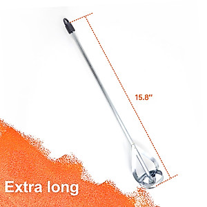 TILER Set of 2 Paint and Mud Mixer for Drill in 5 Gallon Bucket -Paint Stirrer Drill Attachment Fits all standard drills- Zinc plated steel - Hex head for non slip -Easy Cleaning Drill Paddle 8201