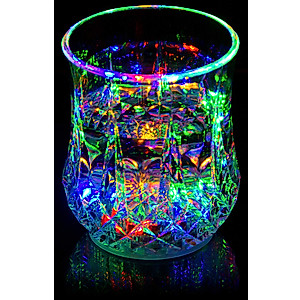 Liquid Activated Multicolor LED Glasses ~ Fun Light Up Drinking Tumblers - 6 oz. - Set of 4