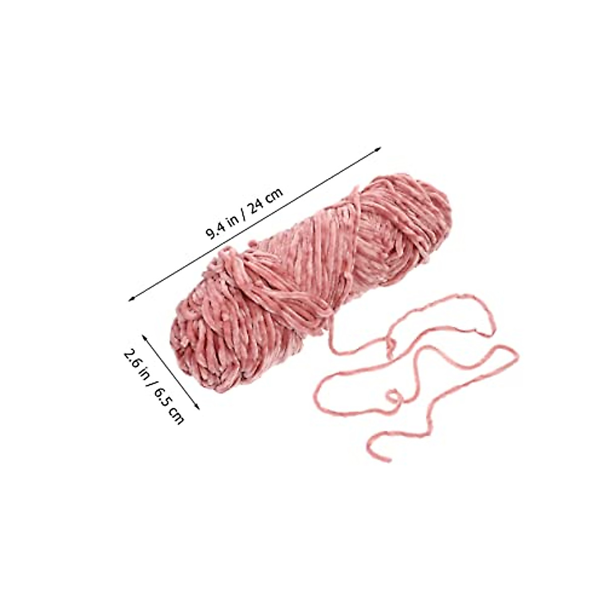 TEHAUX 4pcs Colorful Gold Velvet Yarn Crochet Yarn Thick Knitting Supplies Wool Scarf Chunky Knit Chenille Yarn Chunky Knit Yarn Cotton Yarn Knitting Thread DIY Chenille Wool Soft Pink