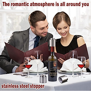 Wine Stopper Bottle Champagne Saver Plug Stoppers Silicone Funny Cute Reusable Stainless Steel for Wine Bottles, 2 Pack