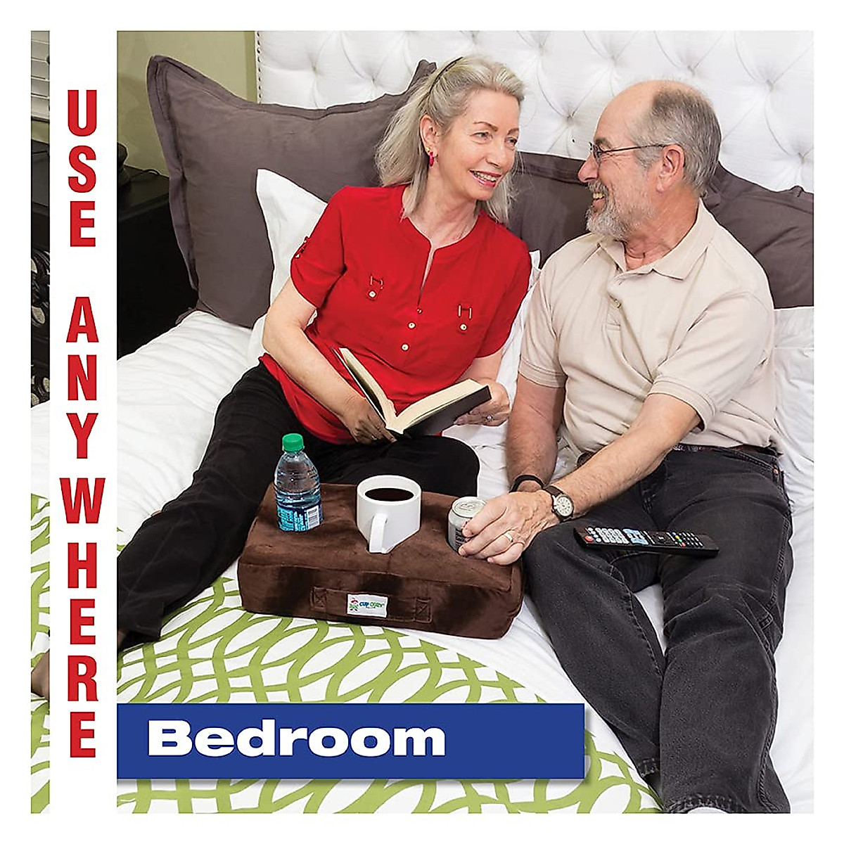 Cup Cozy Pillow (Camo)- The World's Best Cup Holder! Keeps Drinks Close.Stops Spills.Use it on The Couch, Bed, car, RV, Park, Camping, Beach and More!