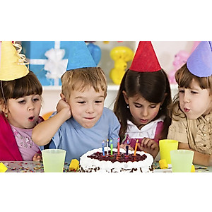 Angel Flames Birthday Candles with Cold Color Flames Happy Birthday Candles for Boys (Blue and Green Flames, 12 per Box, Holders Included)