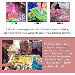 Eiazuiks Diamond Painting Kits for Adults, 5D Full Drill Diamond Art Deer Round Diamond Dots Gem Arts Suitable for Home Wall Decoration 12x16in