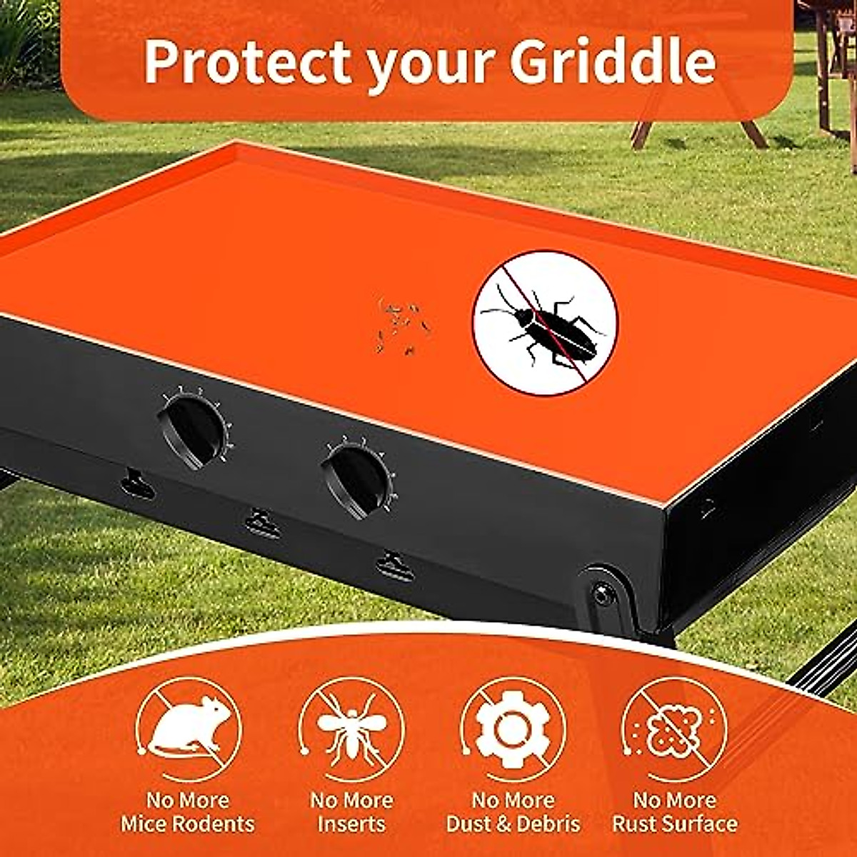 Silicone Griddle Mat for Blackstone 36 Inch Griddle, Heavy Duty Food Grade Griddle Buddy Mat, Blackstone Cover Mat for Griddle, Outdoor Blackstone Griddle Must-Have Accessories, Protect Your Griddle