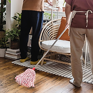 Zerodeko Wet Mop Replacement Heads Clean Mop Head Household Mop Head Mop Scrubbing Pad Fregonas De Limpieza para Pisos Floor Mop Heads Pen Mandrel Rope Mop Head Cloth Sponge Lip Gloss