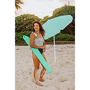 ONIVA Outdoor Canopy Sunshade Beach Umbrella 5.5', Small Patio Umbrella, Beach Chair Umbrella, (Mermaid Teal)
