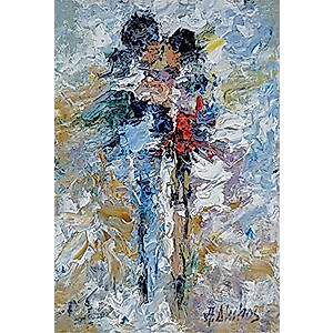 SOLD - Hearts Embraced, Couple Love By Internationally Renowned Artist Andre Dluhos