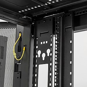 StarTech.com 4-Post 42U Server Rack Cabinet, 19" Data Rack Cabinet for IT Equipment Mount, Full Size Network Cabinet Storage