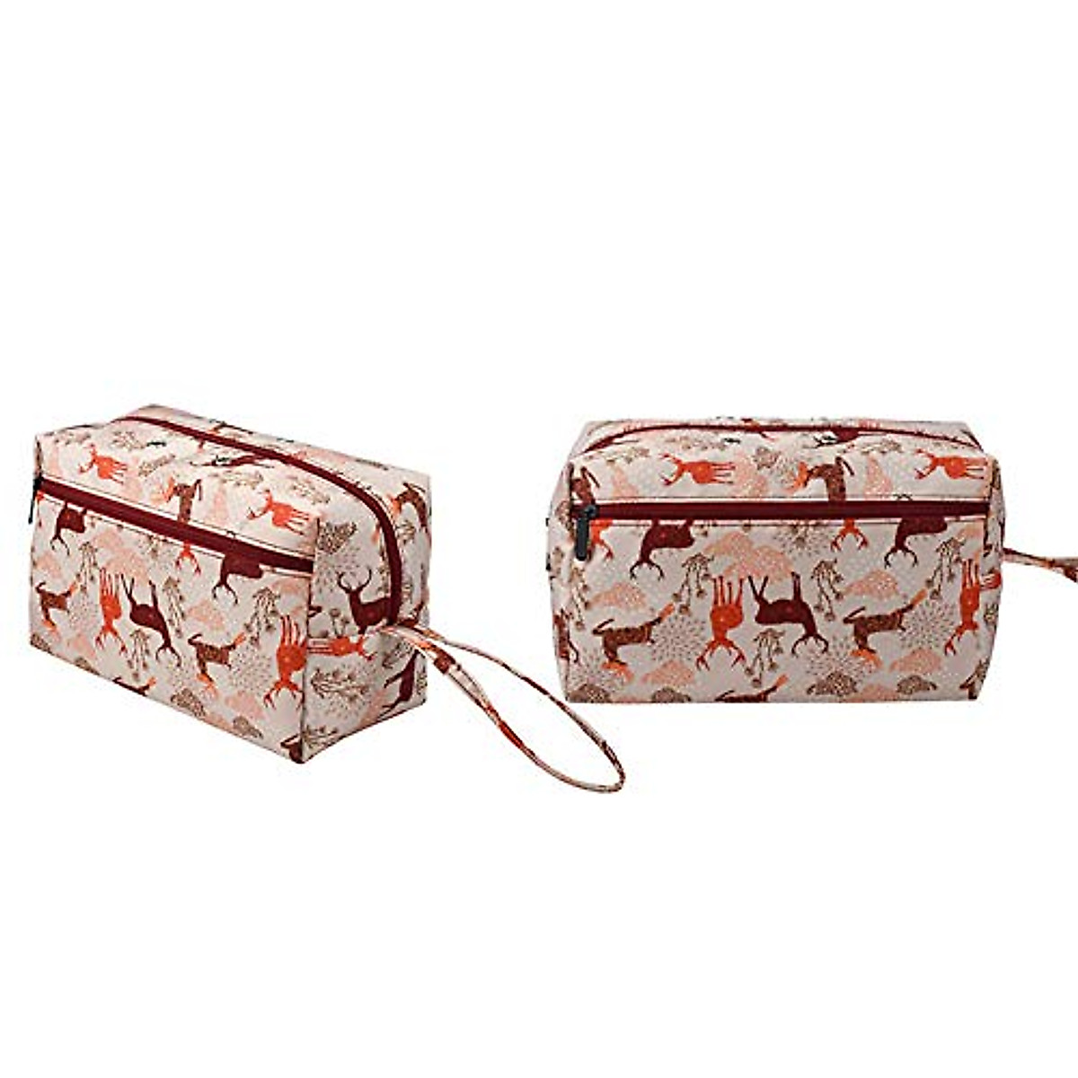 Katech Empty Yarn Bag Portable Knitting Bags Crochet Sewing Accessories Storage Organizer Travel Knitting Tote Bag Wrist Pouch for Holding Yarn Balls, Crochet Hooks and Short Knitting Needles (Brown)