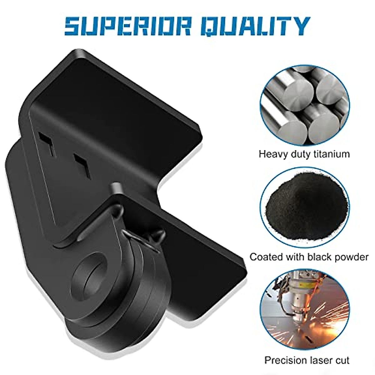 GSTP Front Tow Hook Bracket with 3/4 inch Shackle Mount Compatible with Toyota Tacoma 2009-2021 Black