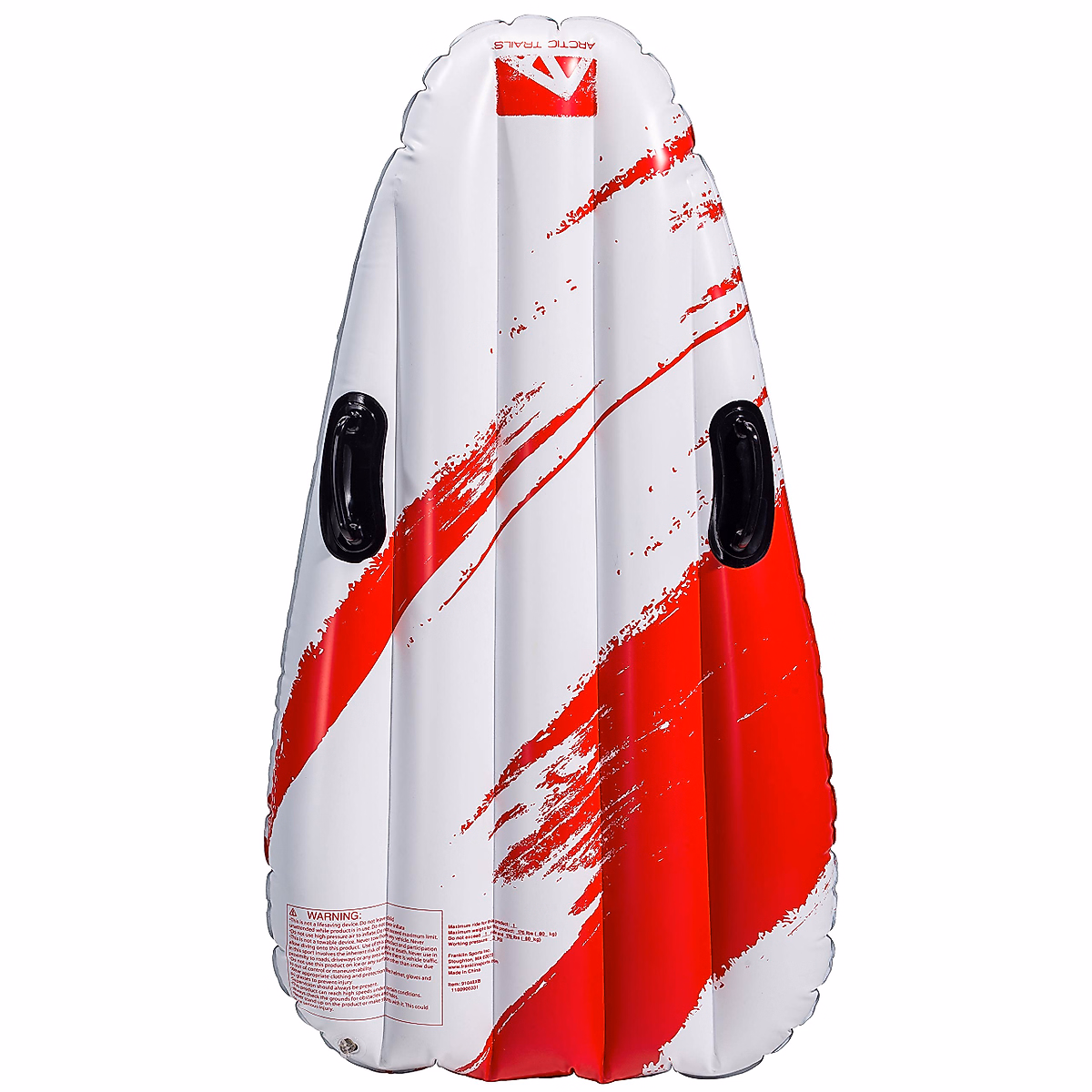 Franklin Sports Kids Snow Tube Sled - Arctic Trails Snow Racer Inflatable 1 Person Winter Inner Tube - Single Seat Kids Sled + Adults - Heavy Duty Snow Racer - Fun Kids Snow Toy - 45" x 28"