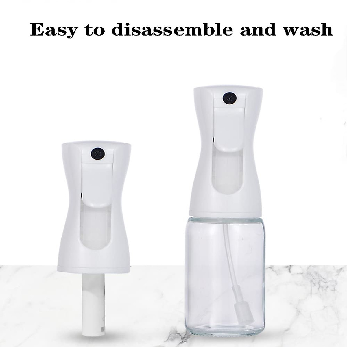 Oil Sprayer for Cooking, 200ml Olive Oil Sprayer Mister, Olive Oil Dispenser, Glass Olive Oil Spray Bottle, Kitchen Gadgets Accessories Canola Oil Spritzer for Salad Making, Baking Frying, BBQ (Black)