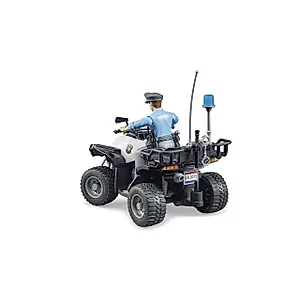 Bruder 63011 Police Quad w Light Skin Policeman and Accessories