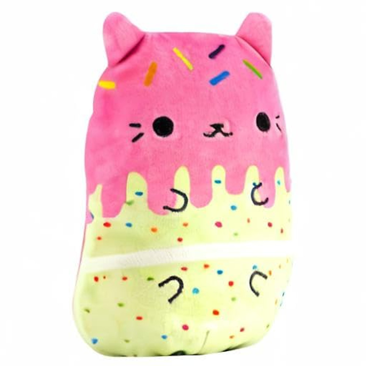 Cats vs Pickles Reversibles - Kitty Cake/Frosted Flo - Two Characters in One Toy! Cat on The Outside - Flip to Reveal Pickle on The Inside! 6" Super-Soft Collectible Toy!