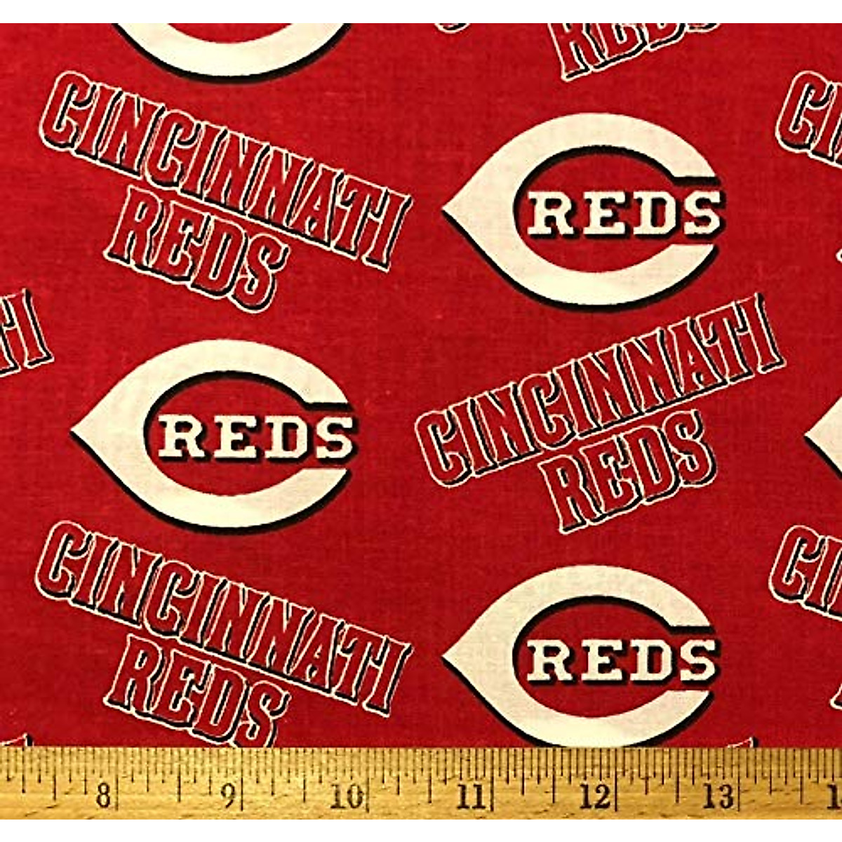 1 Yard Broad - Cincinnati Reds Baseball Broadcloth Red Cotton Fabric (Great for Quilting, Sewing, Craft Projects, Quilt, Throw Pillows & More) 1 Yard X 58"