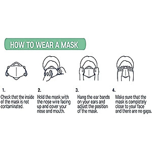 100Pcs Black+White Adult Kf94 Face Mask, 4-Ply Layer Filtеr 3D Design Shape Kf94 Disposable Face Masks Breathable Mask for Adult