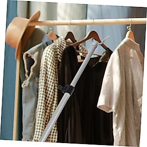 Alipis 3 pcs clothes rail white curtain rod clothing rack white Extendable Reach Pole garment rod Home Supplies Simple Pole for Clothes outdoor clothes fork grab handle hook Extender