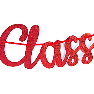 Gexolenu Red Congratulats Class of 2024 Graduation Theme Party Decoration Banner, Congrats Grad Banner, Black Glitter Graduation Banner, 2024 Black Congratulations Grad Party Decorations