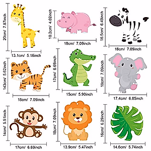 Blulu 30 Count Jungle Safari Animals Party Decorations Jungle Animals Hanging Swirl, Forest Theme Foil Swirls Ceiling for Safari Birthday Decorations Jungle Party Safari Baby Shower Decorations