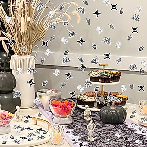 kreat4joy 200pcs Bad Two The Bone Party Decorations Confetti, Skeleton Theme 2nd Birthday Decorations, Double-Side Printing Confetti for Music Rock and Roll 2nd Birthday Party