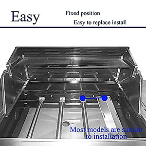 Folocy 16 1/2 Inch Grill Heat Plates Shield Burner Covers BBQ Gas Grill Replacement Parts, Heat Tent for Charbroil 463211513, 463211514, 463211512, BBQ Grillware GGPL-2100, GGPL2100, Smoke Canyon