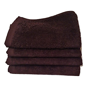 Show Car Guys 4 Pack 11" x18" Brown Fingertip Towels 100% Cotton- Terry-Velour
