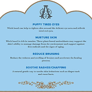 St Clare Alcohol Free Witch Hazel Facial Toner - Organic Witch Hazel Toner with Aloe Vera for Face and Skin - Witch Hazel Alcohol Free and Fragrance Free, Unscented Toner Witch Hazel, 16 Ounce