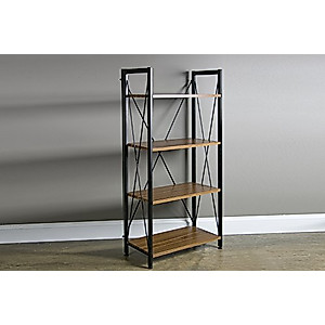 Baxton Studio New Semester Bookshelf, Coffee/Black