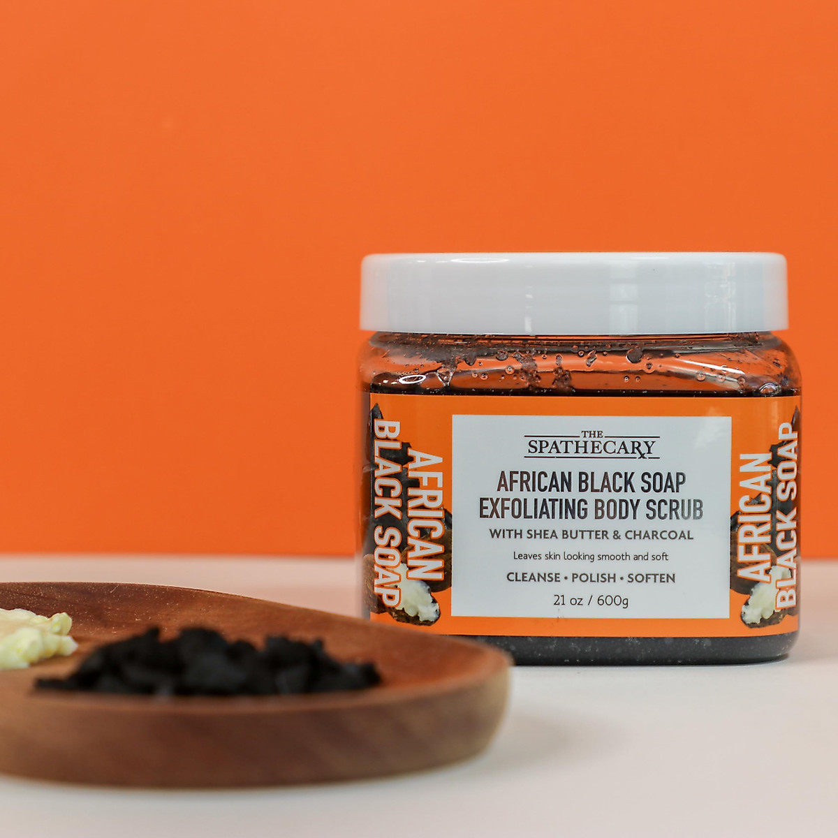 The Spathecary African Black Soap Exfoliating Body Scrub, 21 oz, Ultra Hydrating and Exfoliating Scrub for Nourishing Essential Body Care