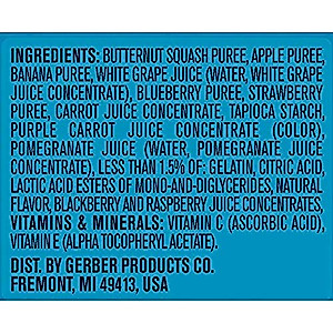 Gerber Graduates Fruit & Veggie Melts Snack Variety Pack, 3 Very Berry Blend and 3 Truly tropical Blend (Pack of 6)