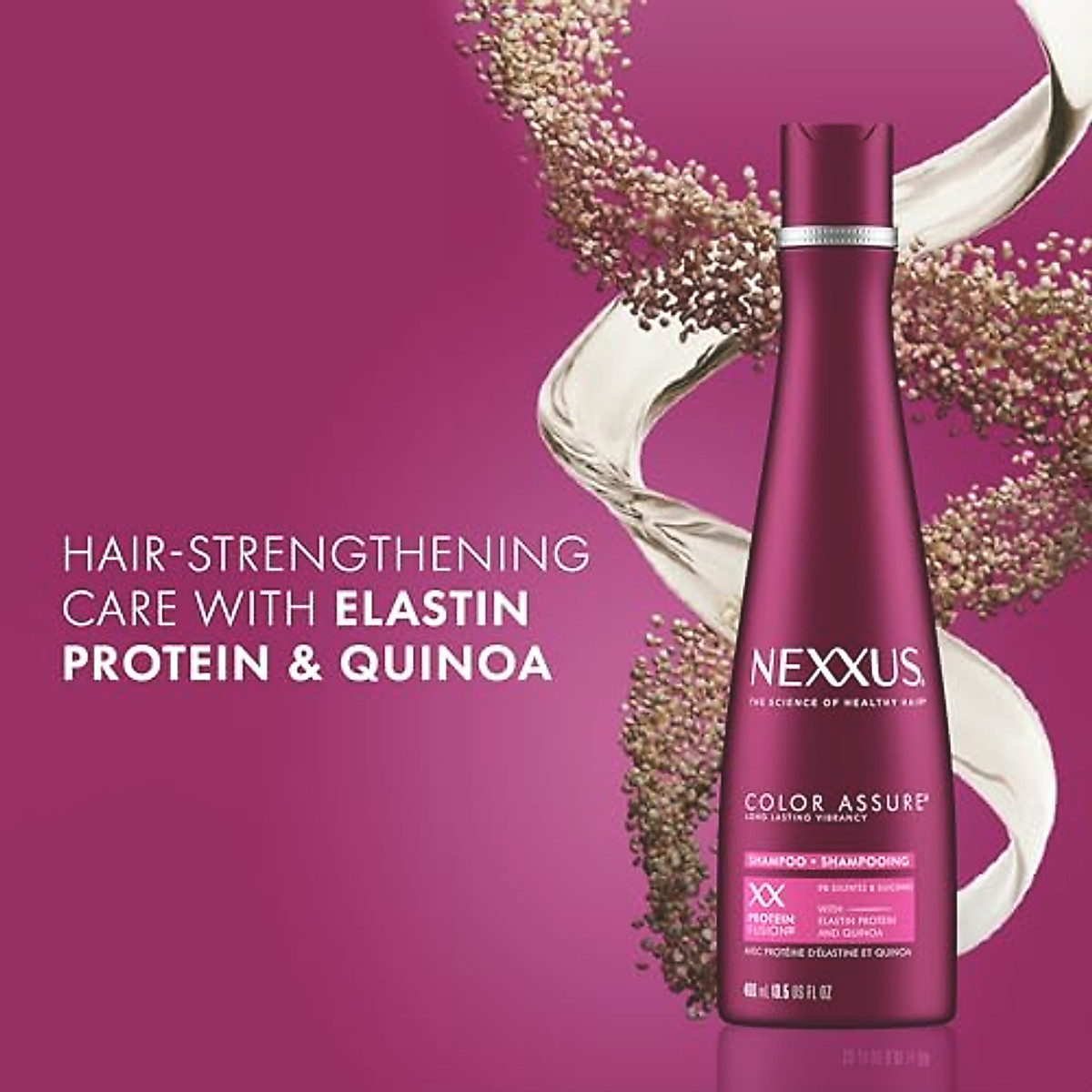 Nexxus Hair Color Assure Sulfate-Free Shampoo with ProteinFusion, For Color Treated Hair Color Shampoo 13.5 oz