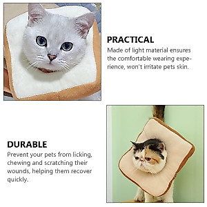 Mipcase 1pc Collar Loaf Bread Pet Decor Puppy Outfits Cat Costumes for Cats Kitten Neck Cone Inflatable Costumes Puppy Bunny Costume Small Dog Costume Neck Circle Cotton -Scratch