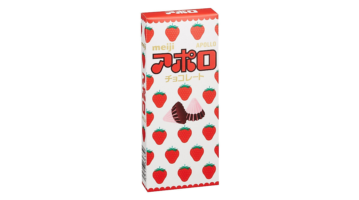 Meiji Apollo Strawberry Chocolate - Japanese 10-Pack Delight