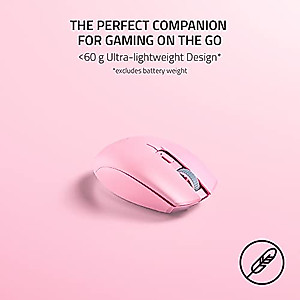 Razer Orochi V2 Mobile Wireless Gaming Mouse: Ultra Lightweight - 2 Wireless Modes - Up to 950 Hr Battery Life - Mechanical Mouse Switches - 5G Advanced 18K DPI Optical Sensor - Quartz Pink