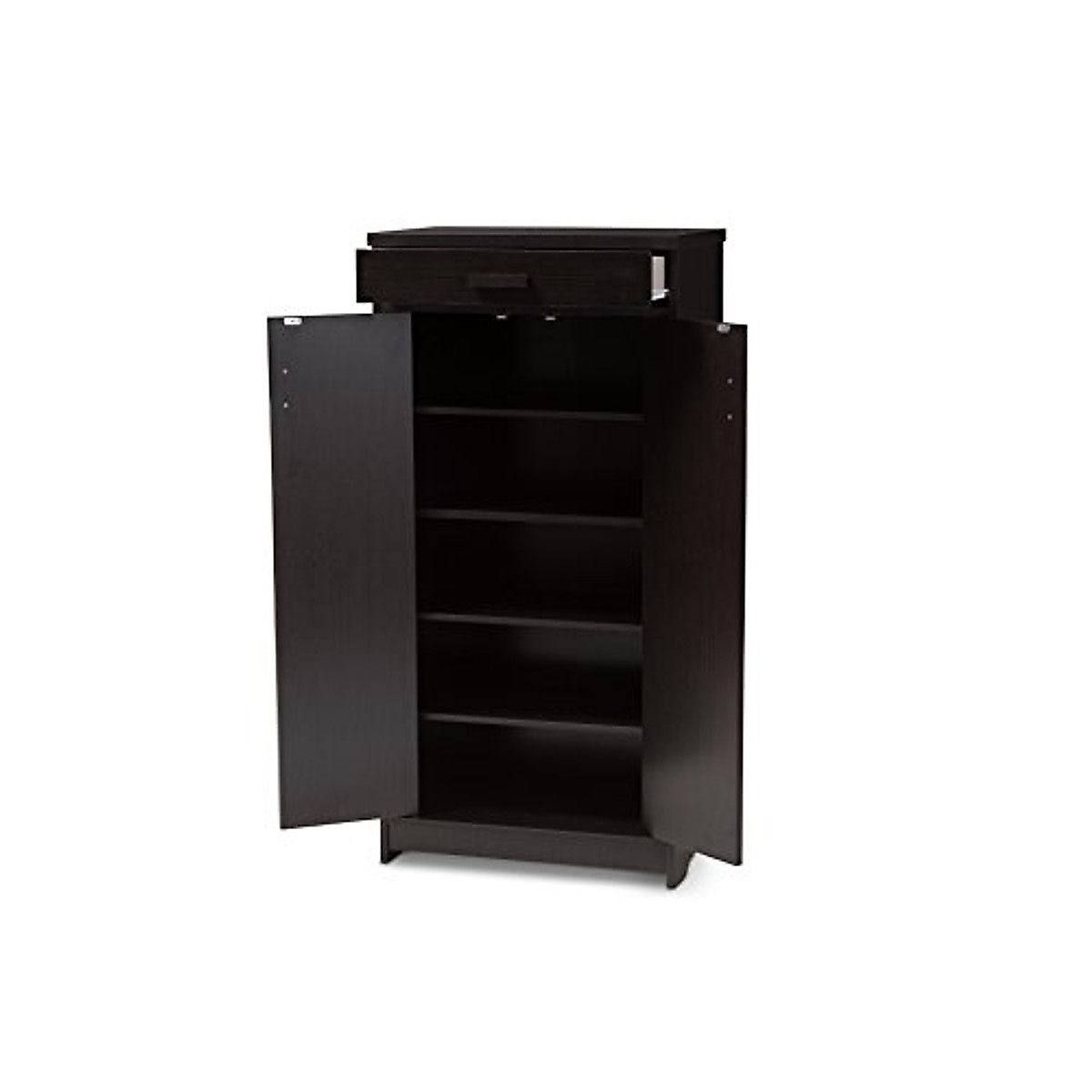 Baxton Studio Valdoise Shoe Cabinet, Wenge Dark Brown