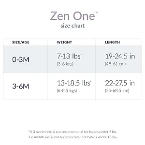 Nested Bean Zen One™ - Gently Weighted Swaddle for Babies 3-6M (13-18.5 Lbs) | Adapts for arms in/Out | Prevents startles | Aid Self-Soothing | 2-Way Zipper | Machine Washable | TOG 1.0