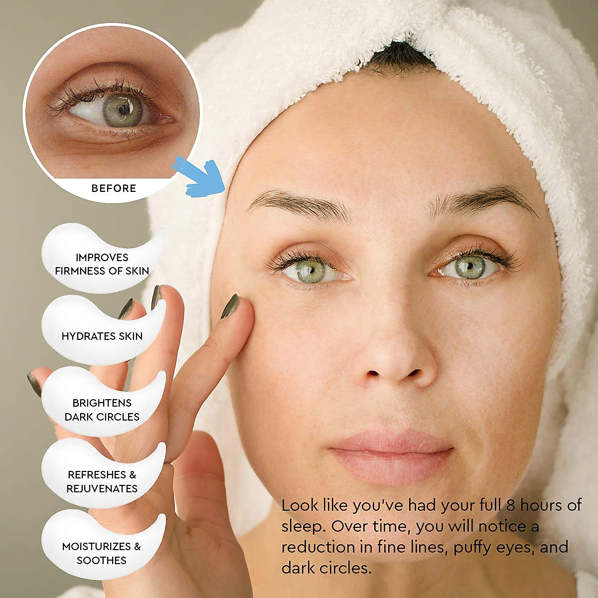 AZALLY Hydrogel Collagen Anti-Aging, Under Eye Patches, Under Eye Bags Treatment, Eye Mask for Puffy Eyes (60pcs)