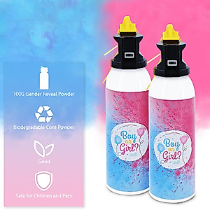Gender Reveal Fire Extinguisher 2Pack Gender Extinguisher Smoke Powder Party with Pink or Blue Power for Baby Gender Reveal Boy Girl Photo Shoot Prop Colored Powder for Gender Reveal Ideas