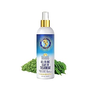 Nefertiti's Secrets All In One Leave-In Treatment, Moringa Oil & Rosemary Hair Conditioner, Strengthen & Stimulates, Heat Protection Spray For Hair Growth, Travel Size Moisturizer - 8 Oz / 236 ml