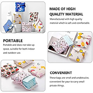 Cabilock 18 pcs Mini Lipstick Bags Head Change Fashionable Card Travel for Cotton Outdoor Pad Wallets Practical S Container Towel Portable Bag Napkins Menstrual Fabric Women Money