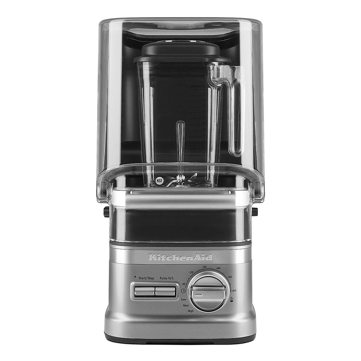 KitchenAid KSBC1B2CU NSF Enclosure Commercial Blender, 60 oz, Contour Silver