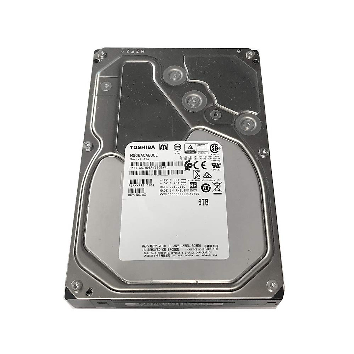 Toshiba MG06ACA 6 TB Hard Drive - SATA [SATA/600] - 3.5 Drive - Internal (Renewed)
