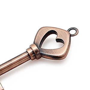 CHUYI Metal Heart Key Shape 1Pcs 64GB USB 2.0 Flash Drive Waterproof Pen Drive Memory Stick USB Flash Disk with Keychain Thumb Drive Gift