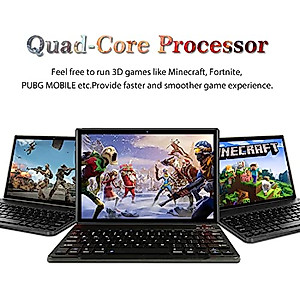 AOYODKG Tablet 2 in 1 with Keyboard, Tablet 10.1 inch Android 11, 4GB+64GB(128GB Expand), SIM 5G, Quad-Core, IPS HD Display, Dual Camera, WiFi, Bluetooth, GMS Certified Tablet PC, AYO-M40(Red)