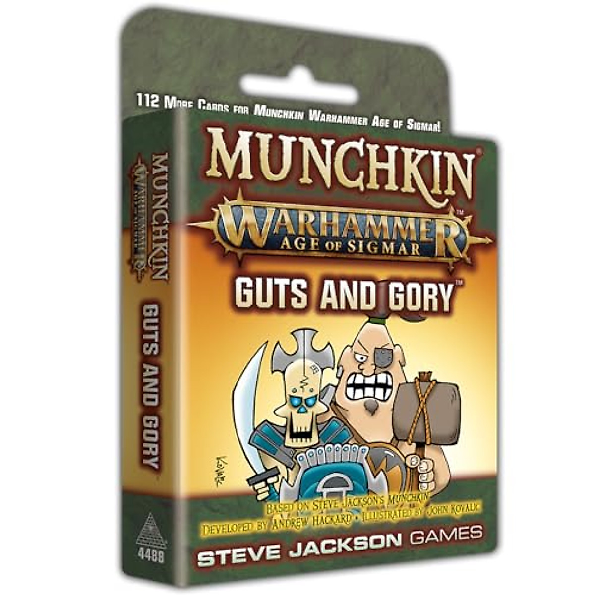 Steve Jackson Games Munchkin Warhammer Age of Sigmar: Guts and Glory Card Game (Expansion) | 112 Cards | Family Game | Fantasy Adventure RPG | Ages 10+ | 3-6 Players | Avg Play Time 120 Min