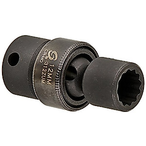 Sunex International 312ZUM 3/8" Dr. 12mm 12 Point Universal Impact Socket for Ford Driveshafts