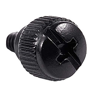 QJKW Screw 32x6mm Desktop Computer PC case case Thumbscrew Black 100 pcs Robust and Easy to use (Color : Black)