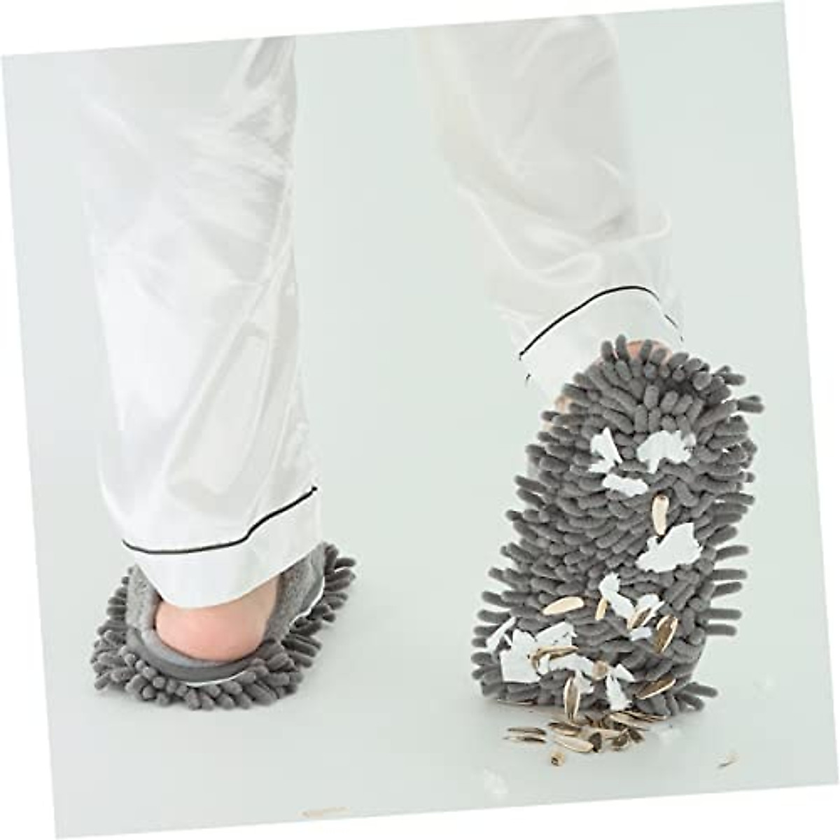 VILLCASE 1 Pair Mop Slippers Cute Slippers Microfiber Mops Cleaning Mops Floor Cleaner Microfiber Shoes Cover Cleaning Slipper Cartoon Mopping Slipper Cartoon Mop Slippers Winter Slipper